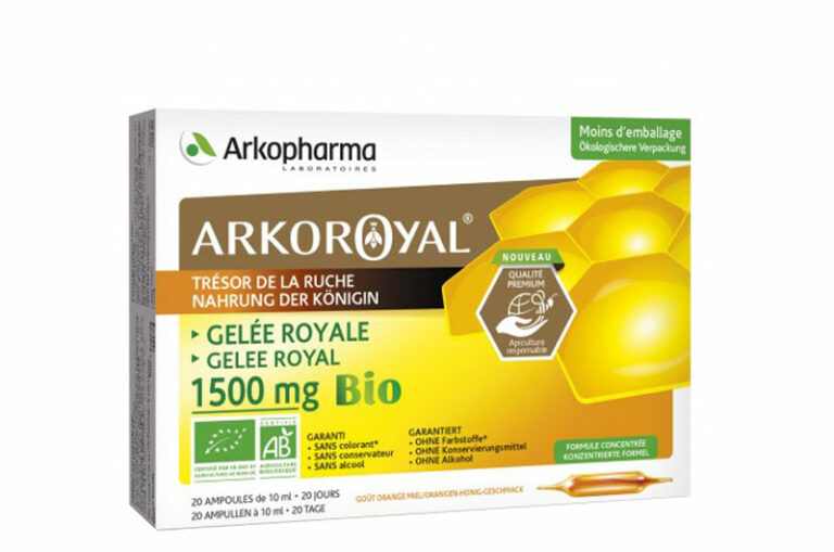 ARKOPHARMA Arkoroyal Immunité Gelée Royale Bio 1500mg 20 ampoules - Pharma-Médicaments.com