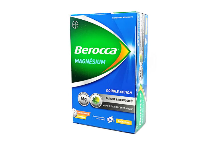 BEROCCA Magnésium Double action 14 sachets poudre effervescente ...