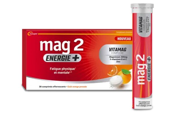 MAG2 Énergie + 30 comprimés effervescents - Pharma-Médicaments.com