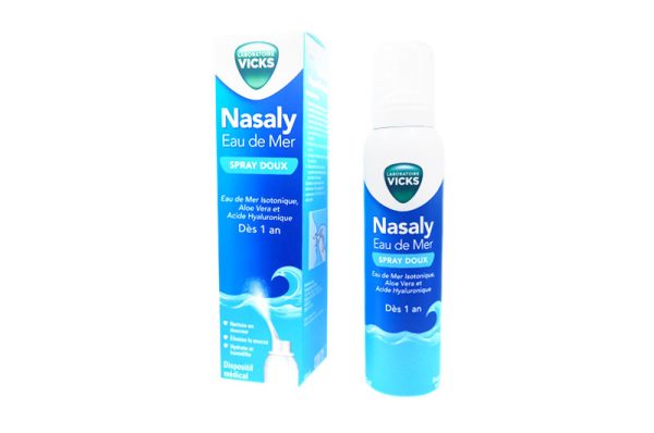VICKS NASALY Eau de Mer Spray Doux 120 ml - Pharma-Médicaments.com